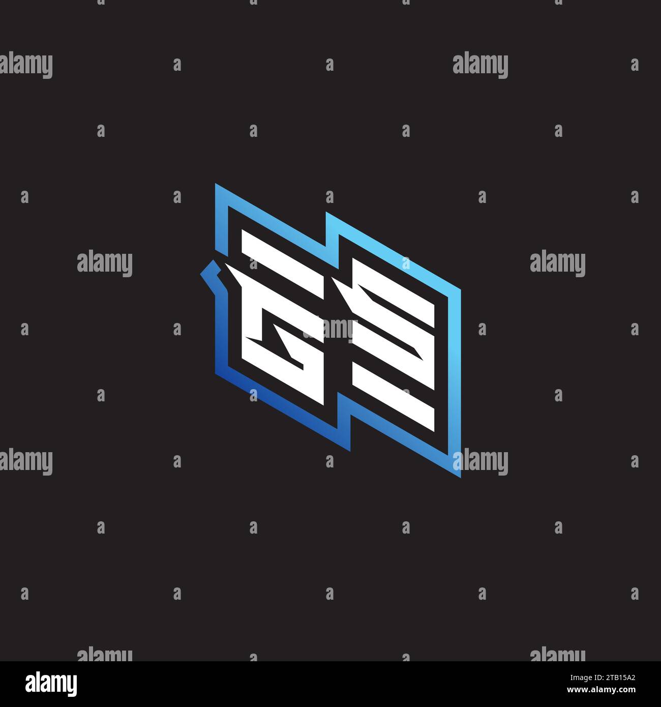GS initial gaming team, youtube, twitch and clipart stock illustration ...