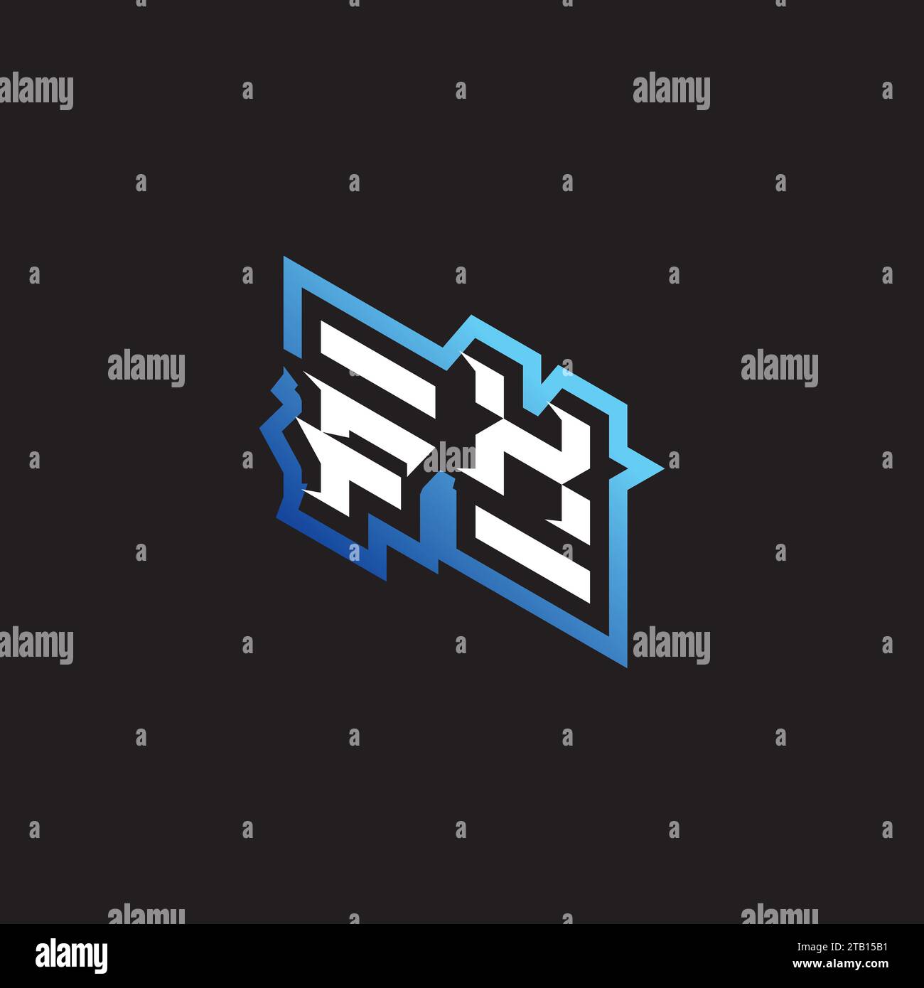 FX initial gaming team, youtube, twitch and clipart stock illustration ...