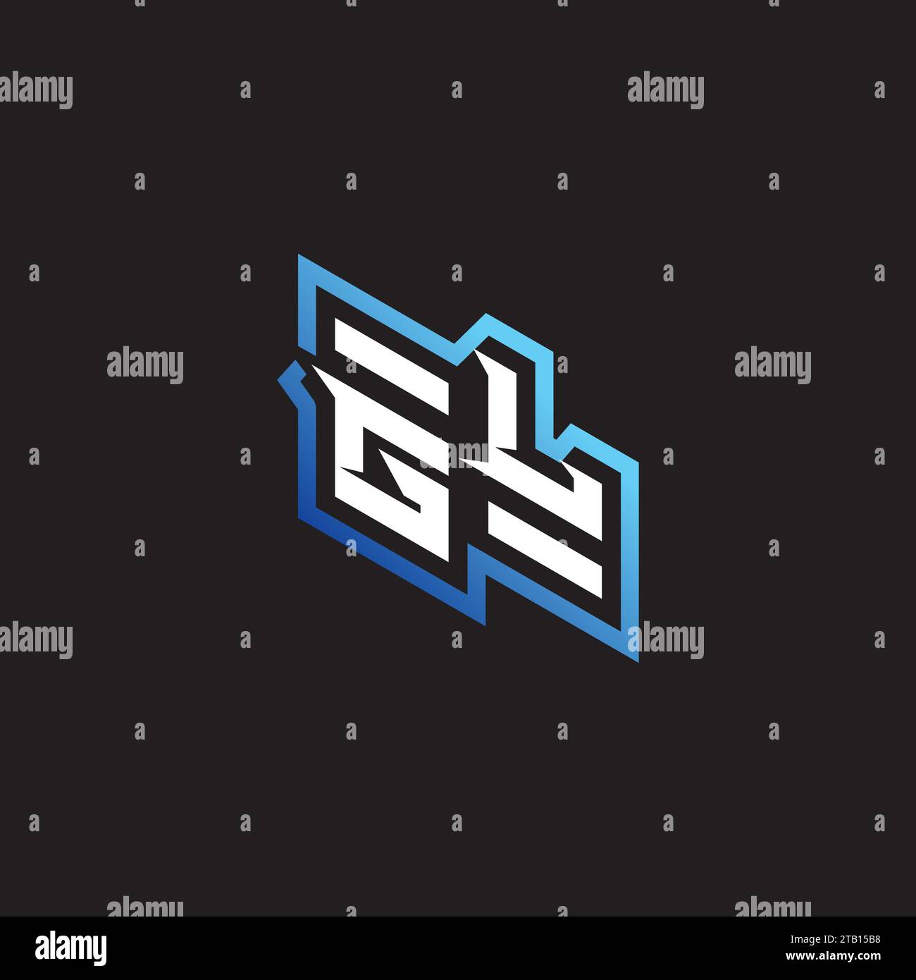 GL initial gaming team, youtube, twitch and clipart stock illustration ...