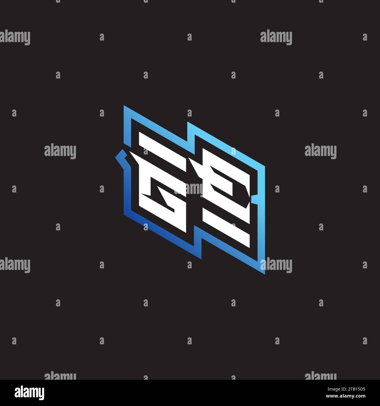 GE initial gaming team, youtube, twitch and clipart stock illustration ...