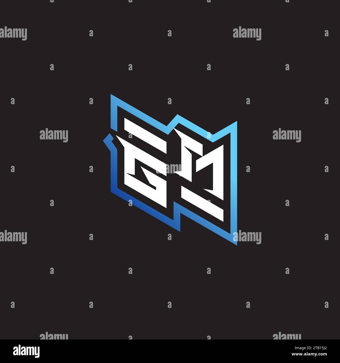 GM initial gaming team, youtube, twitch and clipart stock illustration ...
