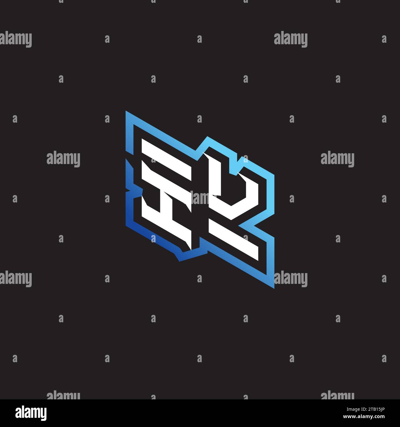 IV initial gaming team, youtube, twitch and clipart stock illustration ...