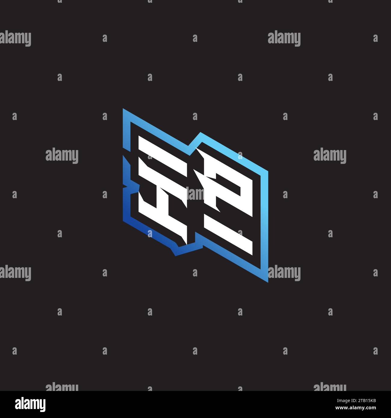 IP initial gaming team, youtube, twitch and clipart stock illustration ...