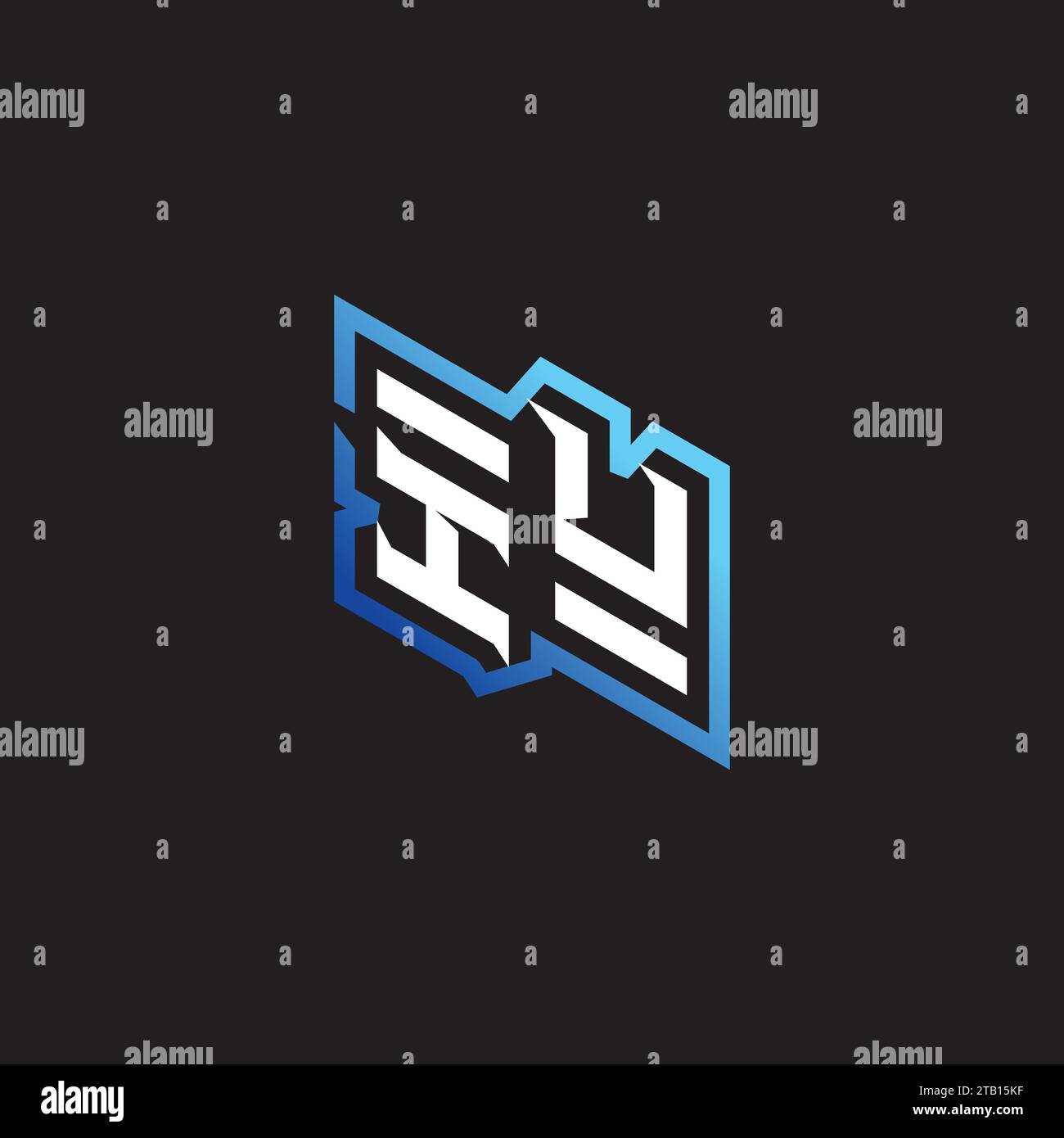 IU initial gaming team, youtube, twitch and clipart stock illustration ...