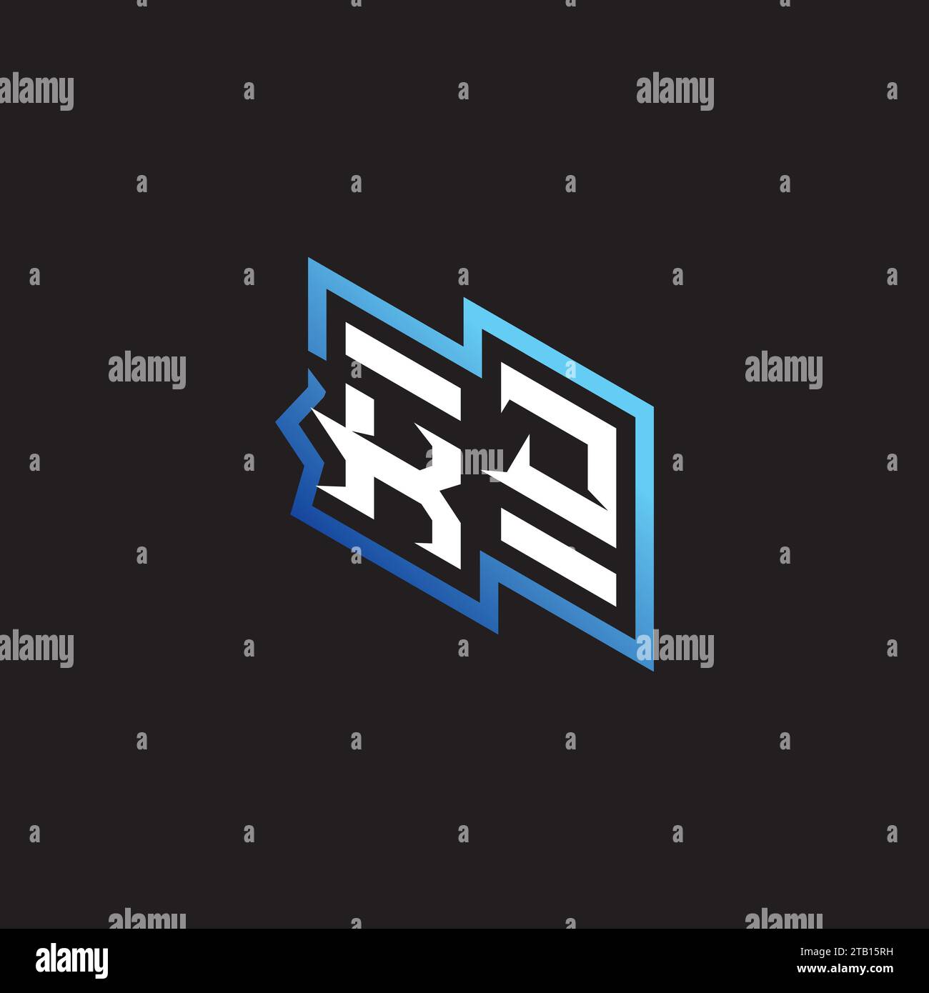 KJ initial gaming team, youtube, twitch and clipart stock illustration ...