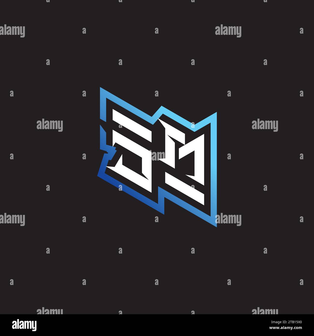 JM initial gaming team, youtube, twitch and clipart stock illustration ...