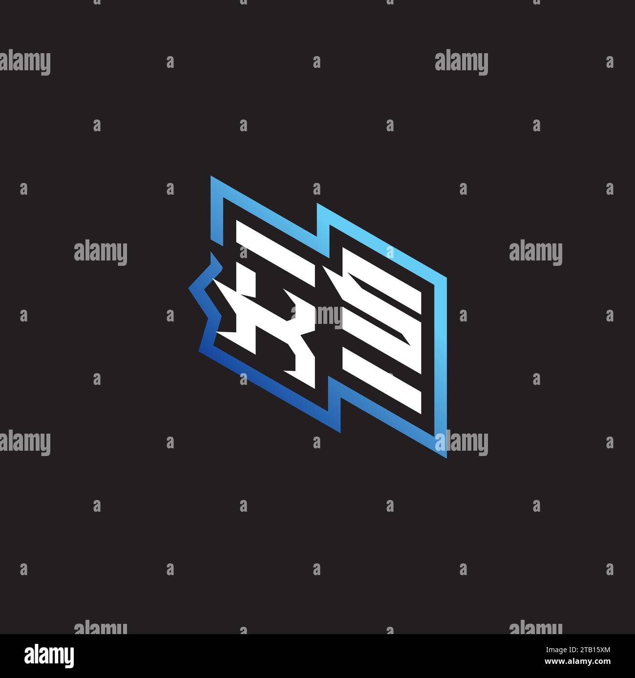 KS initial gaming team, youtube, twitch and clipart stock illustration ...