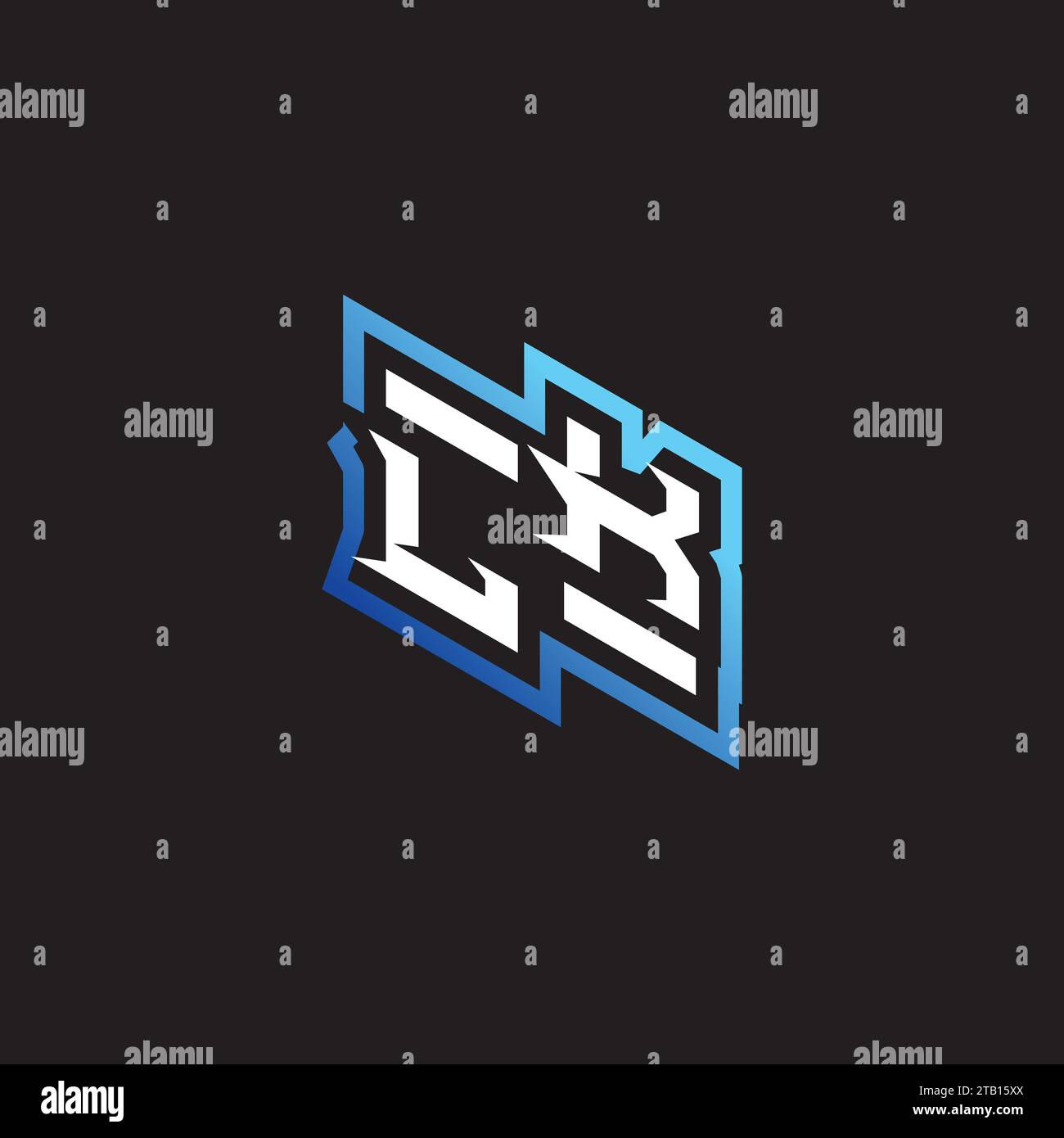 LK initial gaming team, youtube, twitch and clipart stock illustration ...