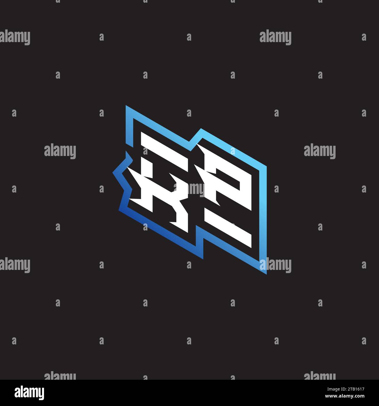 KP initial gaming team, youtube, twitch and clipart stock illustration ...