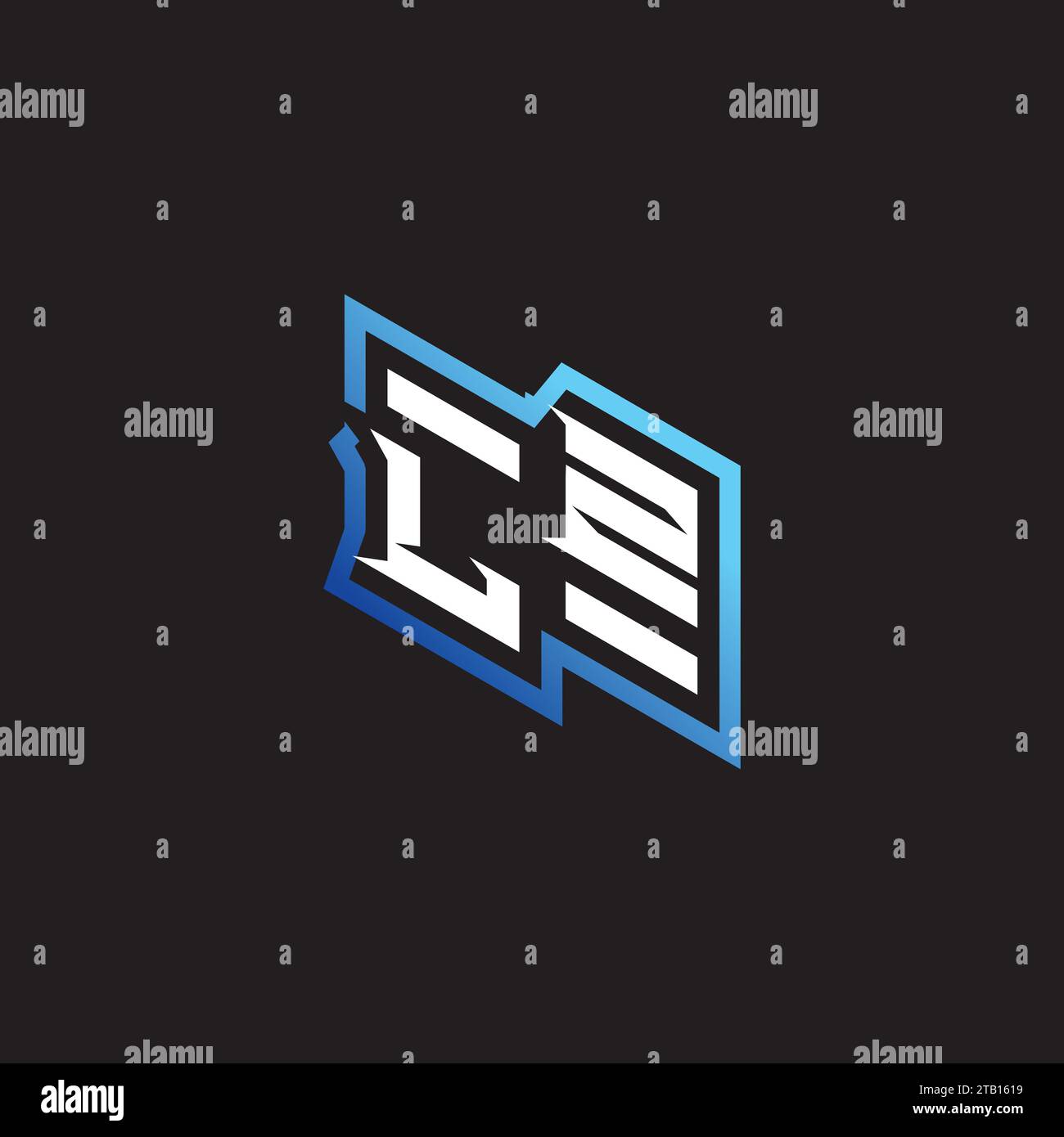 LZ initial gaming team, youtube, twitch and clipart stock illustration ...