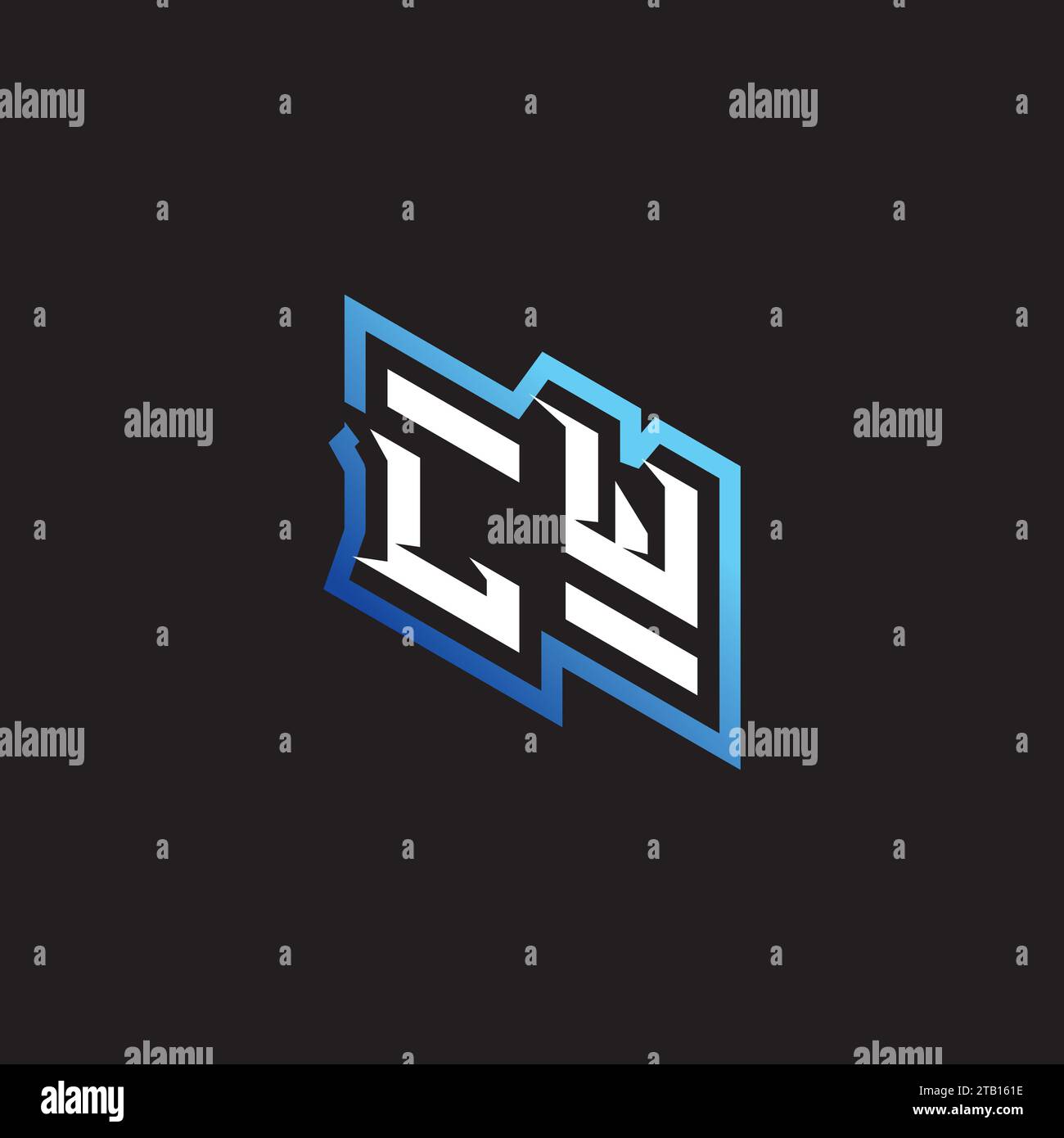 LW initial gaming team, youtube, twitch and clipart stock illustration ...