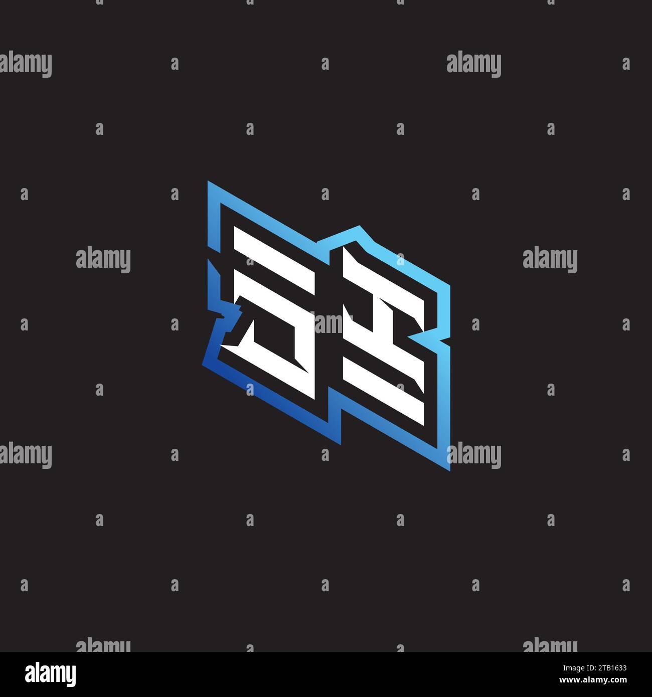 JI initial gaming team, youtube, twitch and clipart stock illustration ...