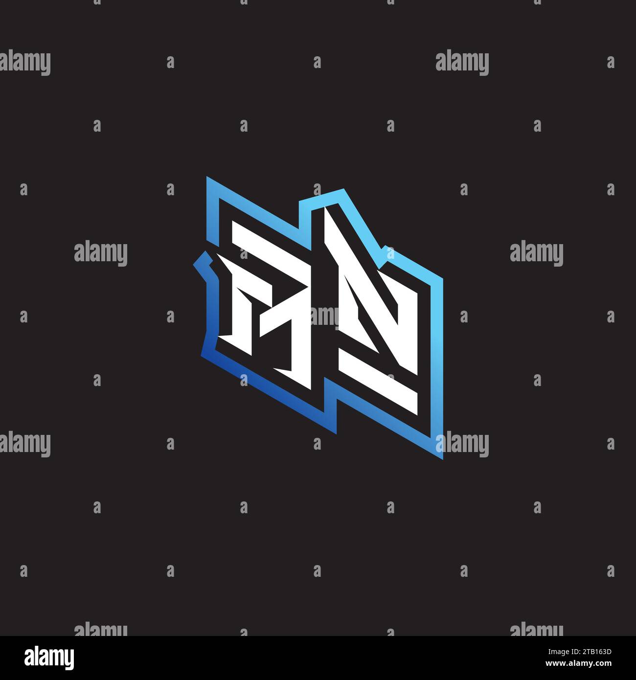 MN initial gaming team, youtube, twitch and clipart stock illustration ...