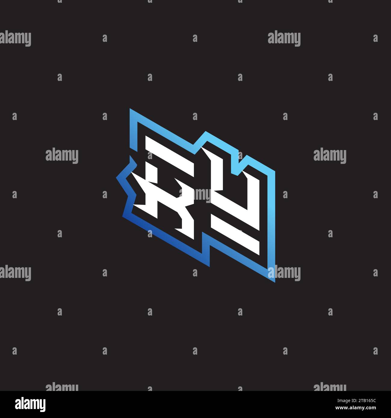 KU initial gaming team, youtube, twitch and clipart stock illustration ...