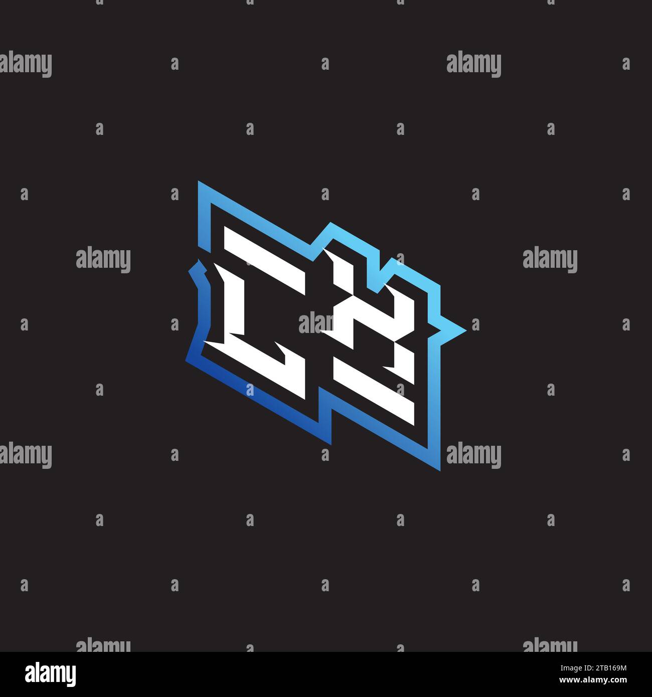 LX initial gaming team, youtube, twitch and clipart stock illustration ...