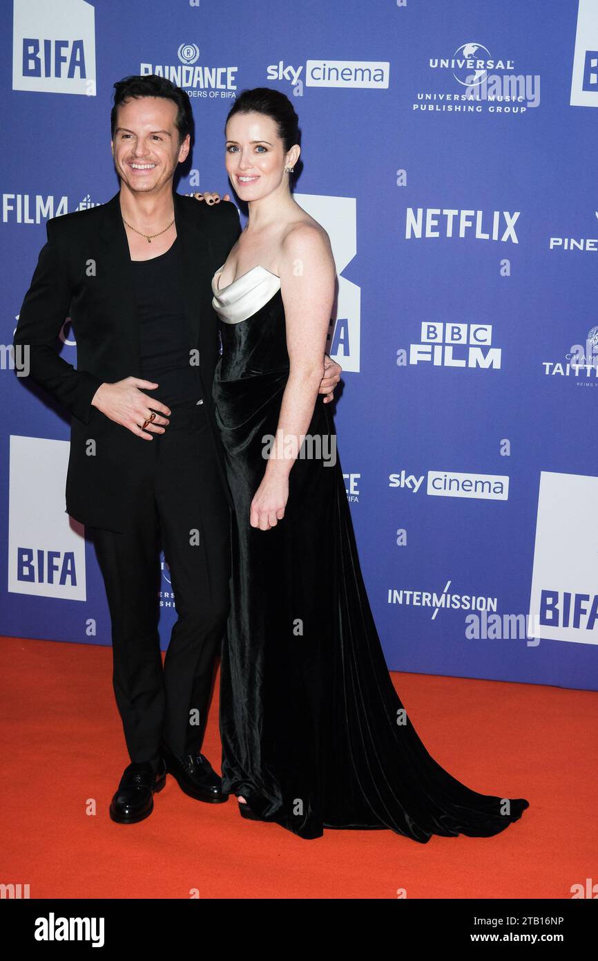 London, UK. Andrew Scott and Claire Foy photographed attending the The ...