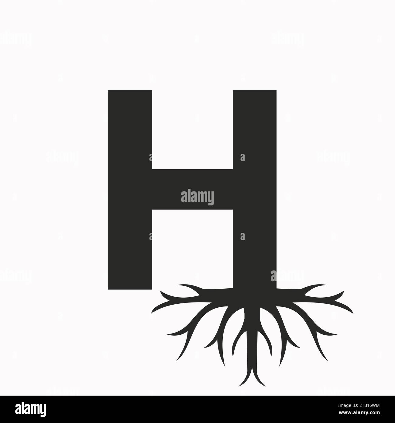 H growth letter logo hi-res stock photography and images - Alamy