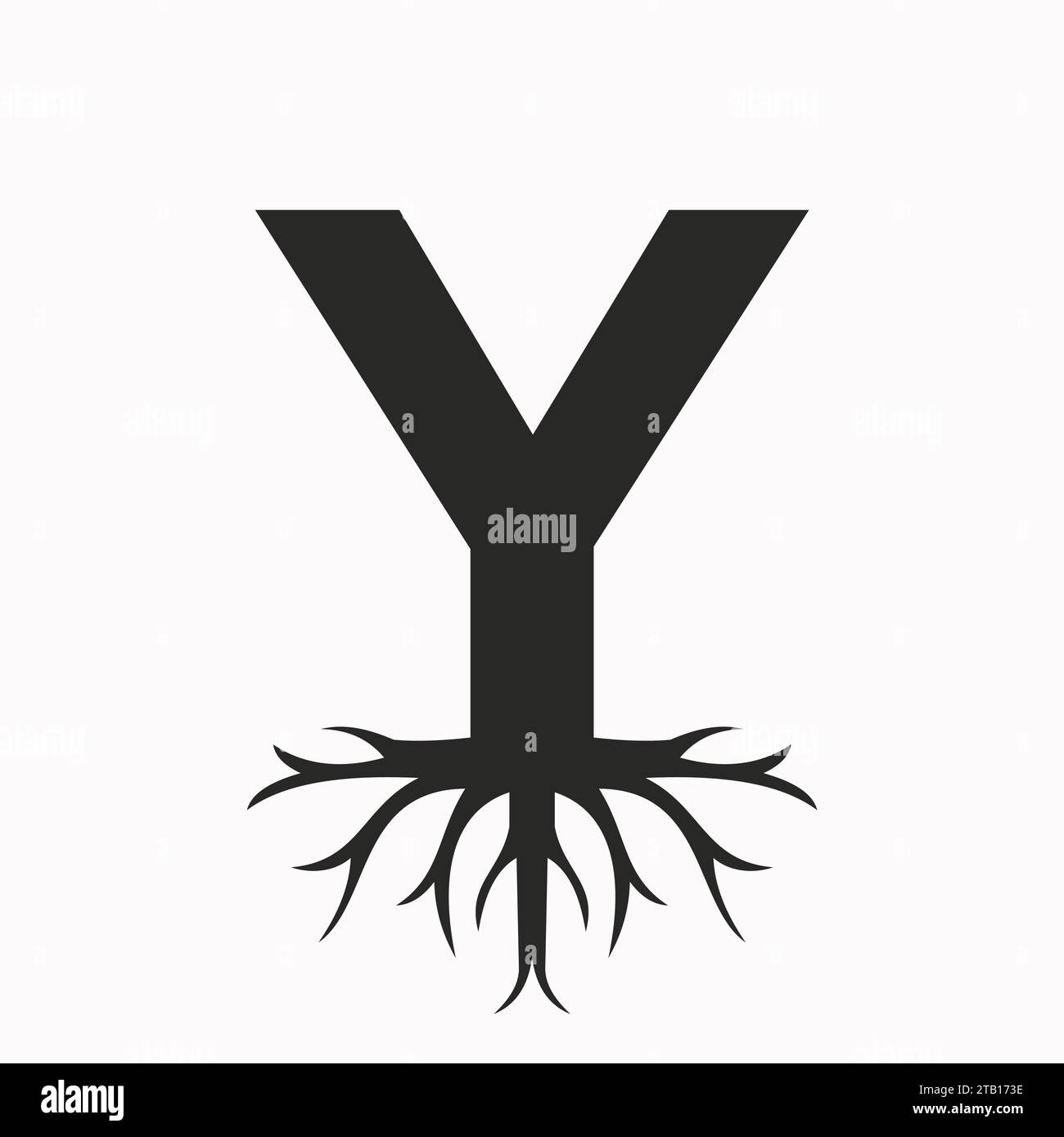 Root Logo On Letter Y, Ecology Roof Symbol Vector Template Stock Vector ...