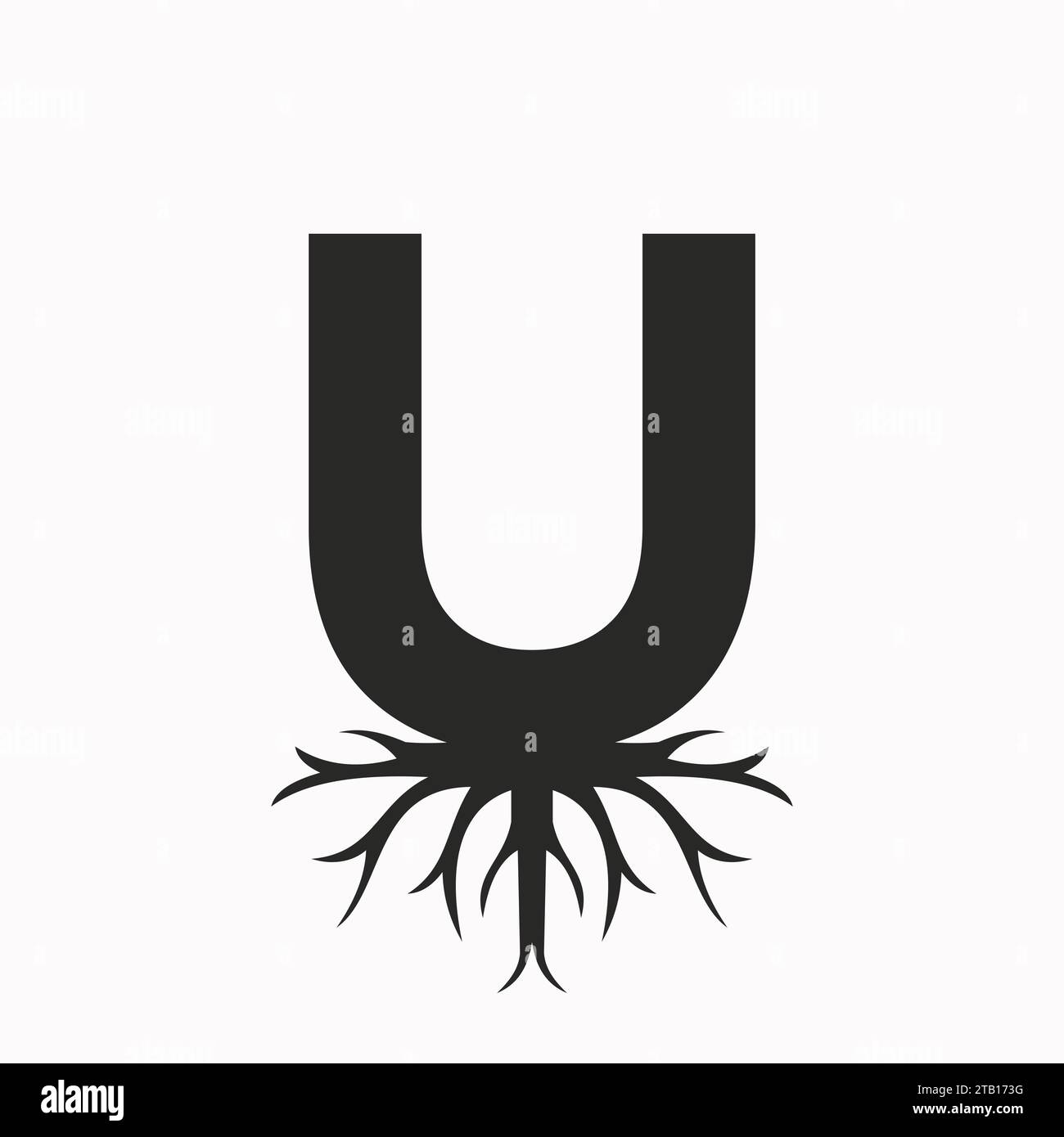 Letter u botanical logo hi-res stock photography and images - Alamy