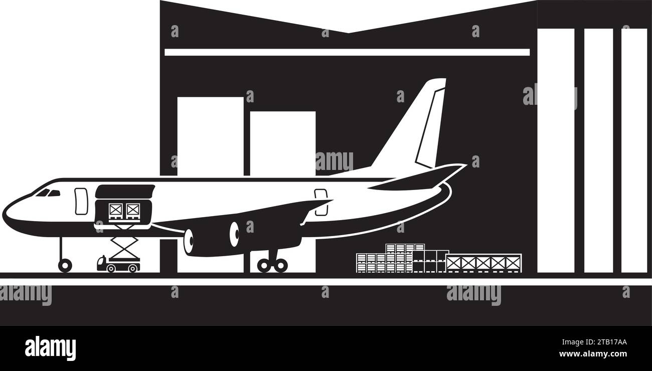 Freighter plane Stock Vector Images - Alamy