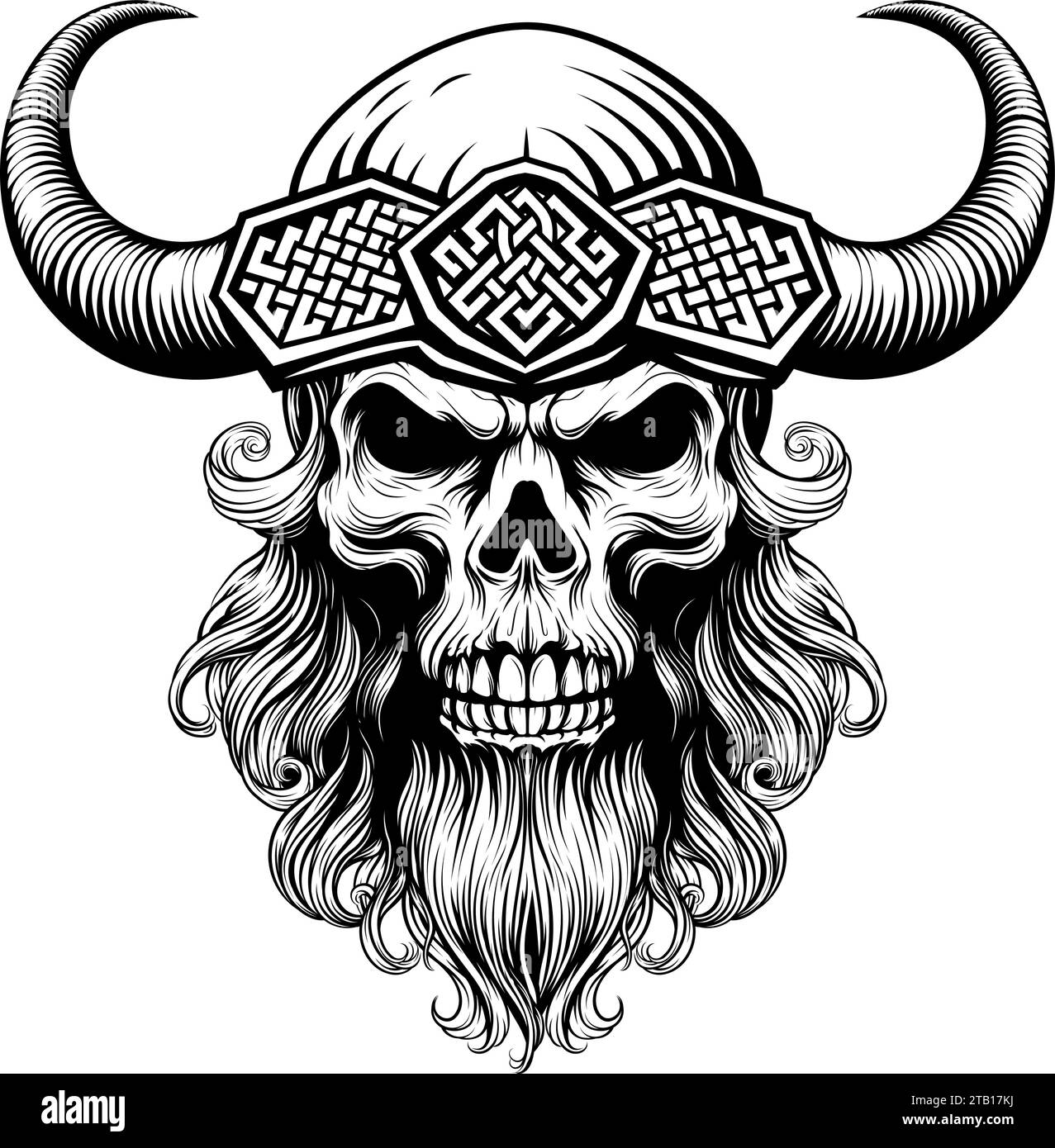 Viking warrior skull Black and White Stock Photos & Images - Alamy