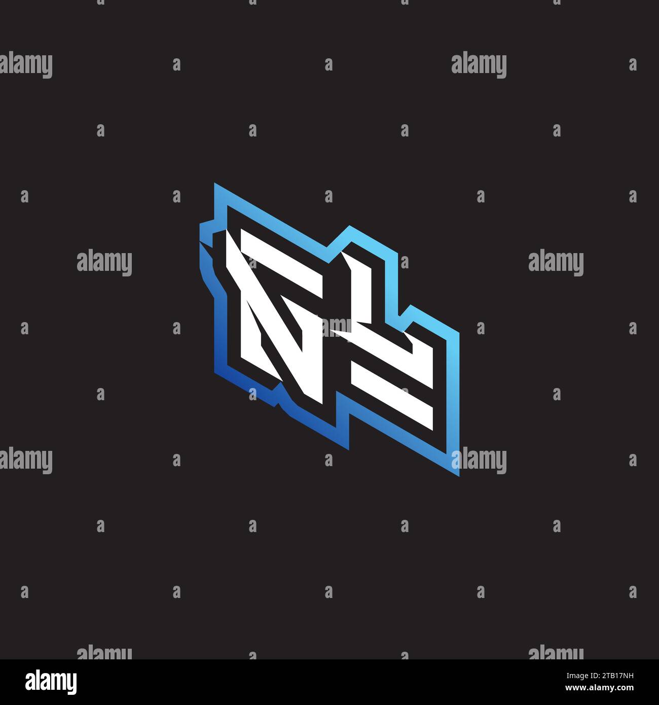 NL initial gaming team, youtube, twitch and clipart stock illustration ...