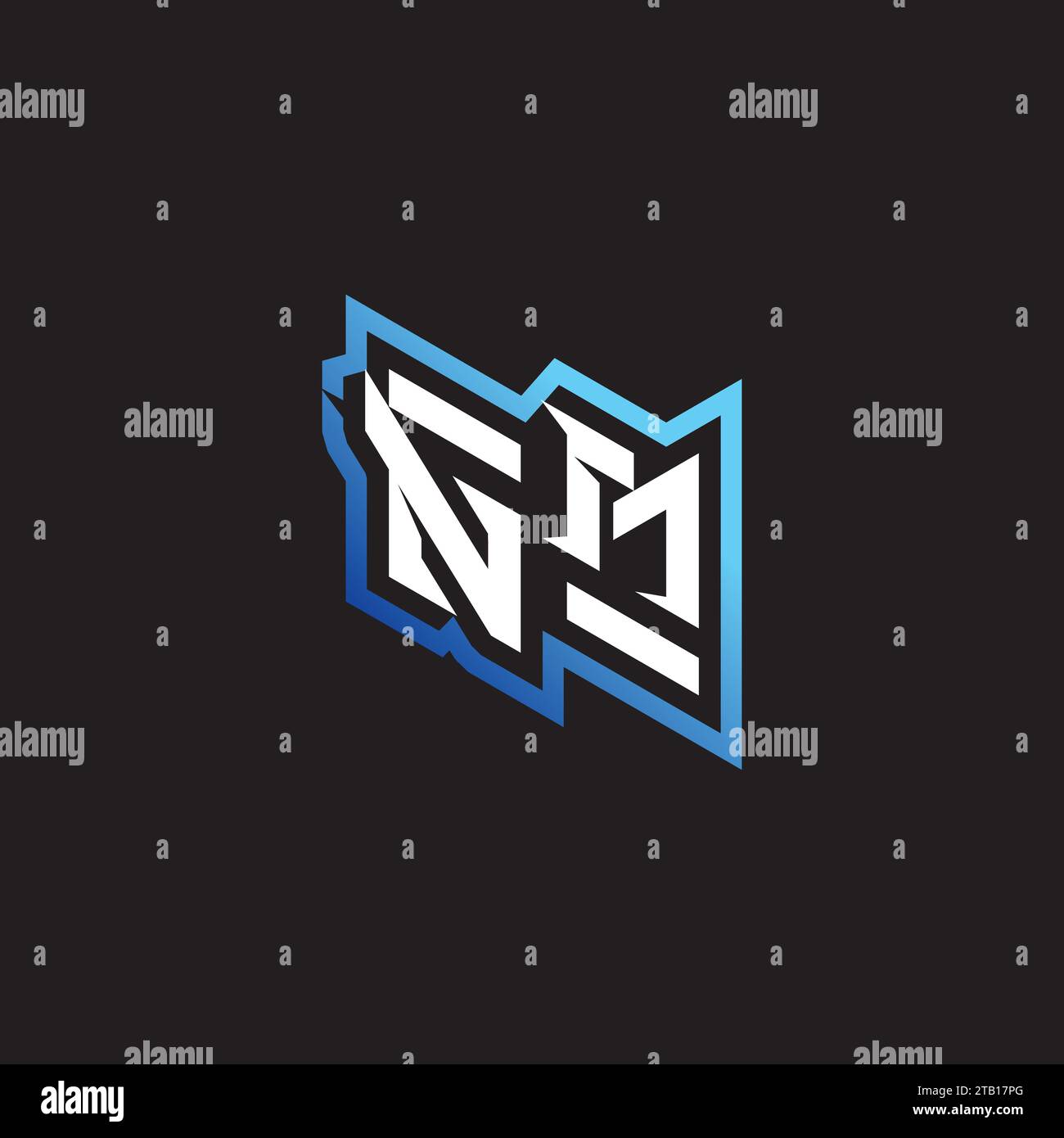 NM initial gaming team, youtube, twitch and clipart stock illustration ...