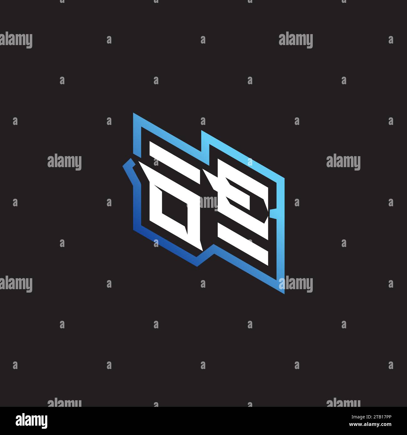 OE initial gaming team, youtube, twitch and clipart stock illustration ...