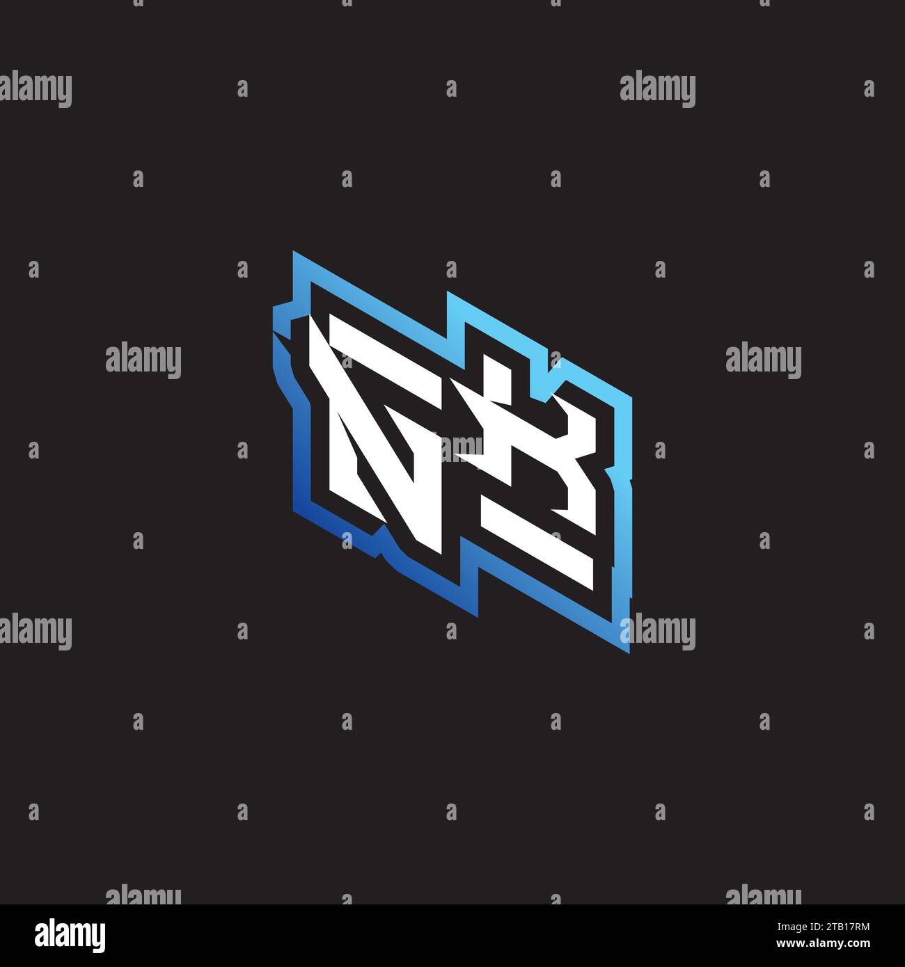 NK initial gaming team, youtube, twitch and clipart stock illustration ...