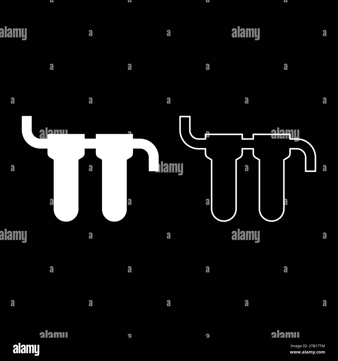 Water filters to purify drinking set icon white color vector ...