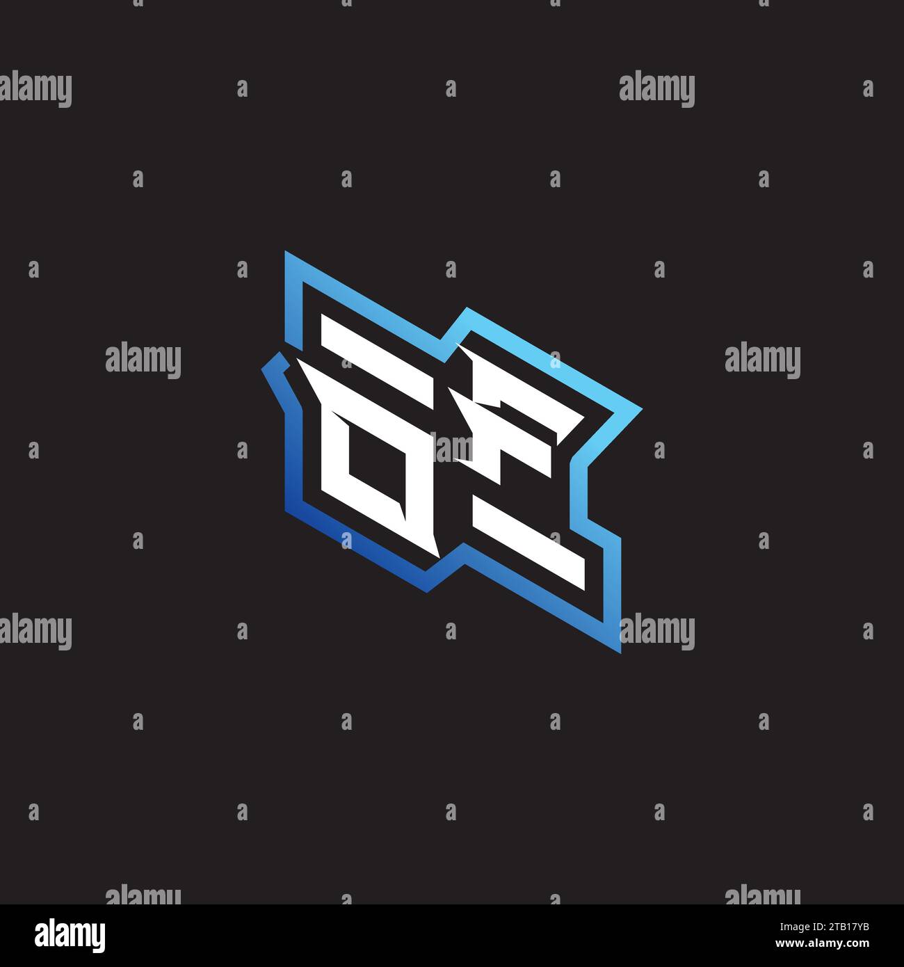 OF initial gaming team, youtube, twitch and clipart stock illustration ...