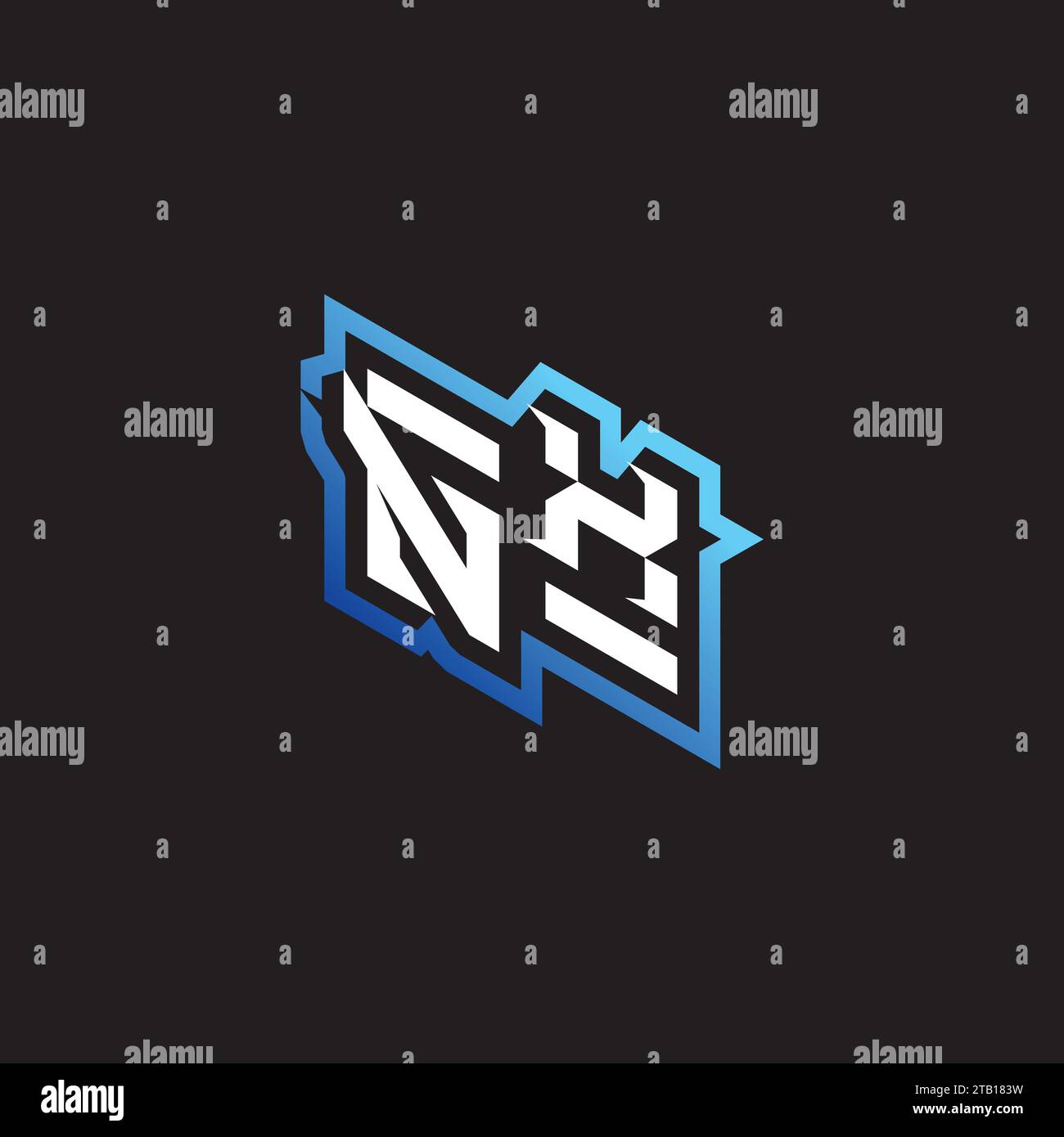 NX initial gaming team, youtube, twitch and clipart stock illustration ...