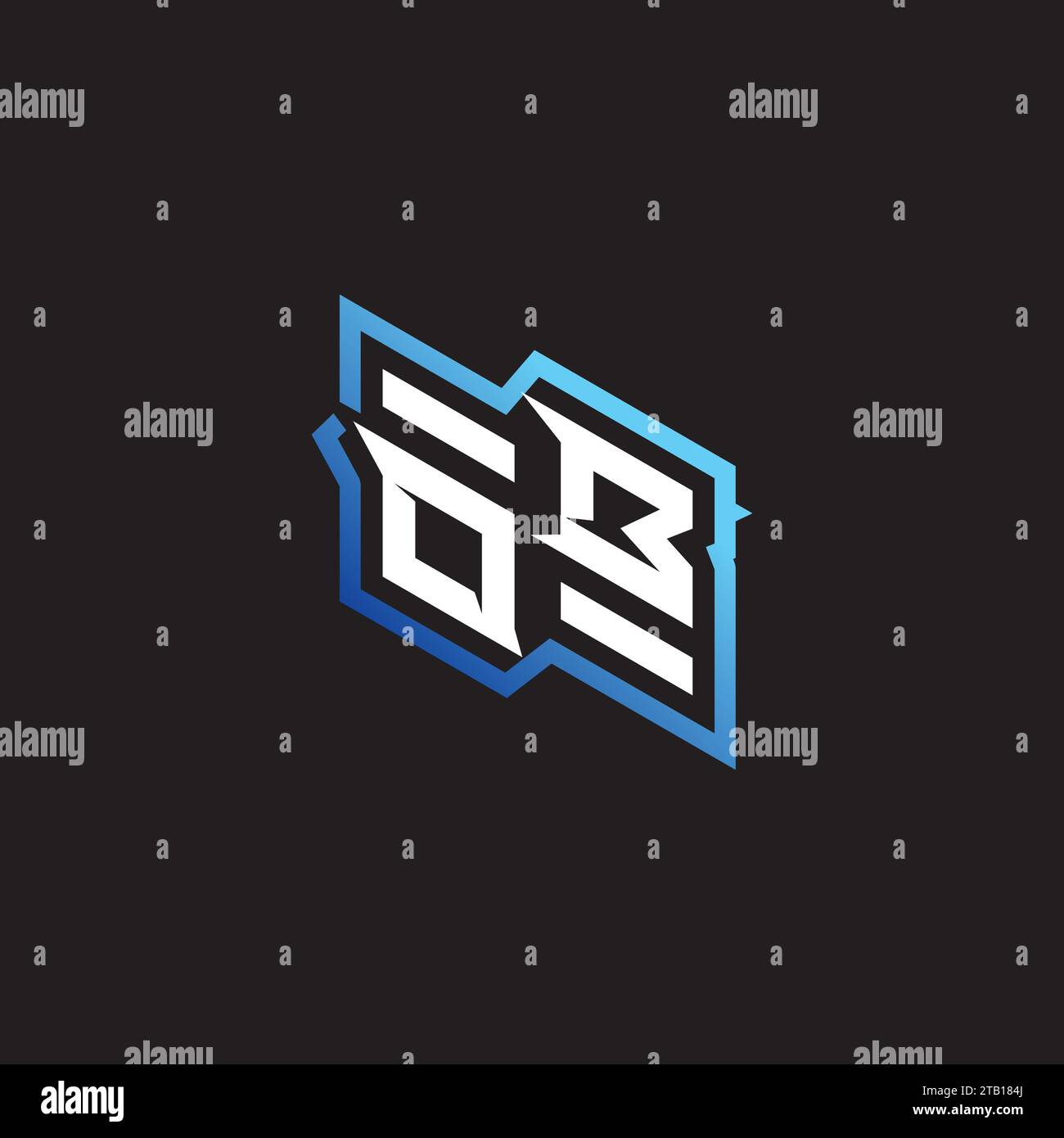 OB initial gaming team, youtube, twitch and clipart stock illustration ...