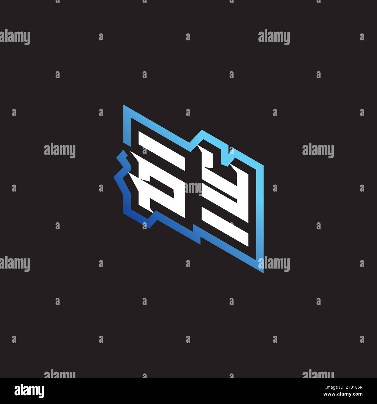 PY initial gaming team, youtube, twitch and clipart stock illustration ...