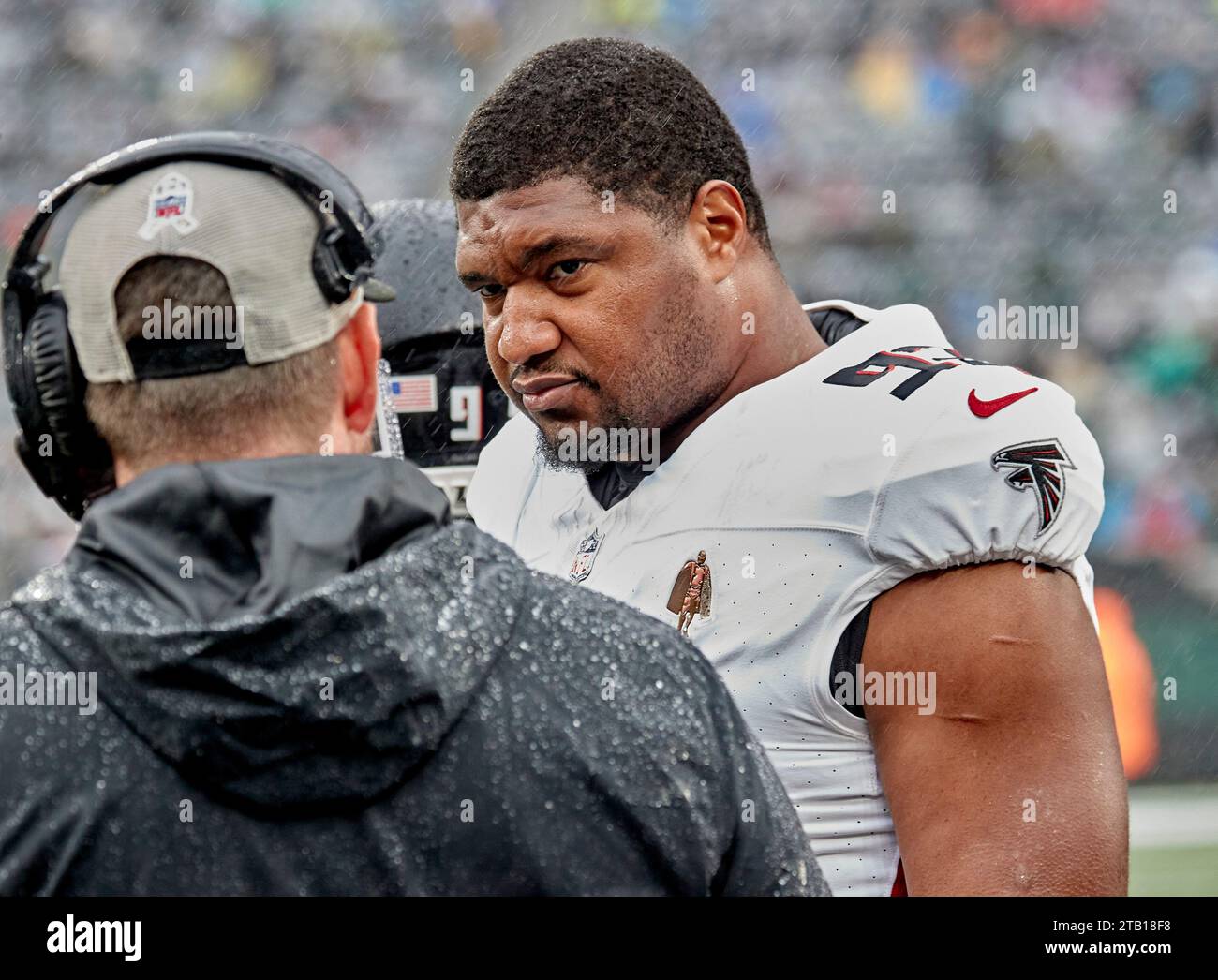 Atlanta Falcons defensive tackle Calais Campbell (93) during an NFL ...