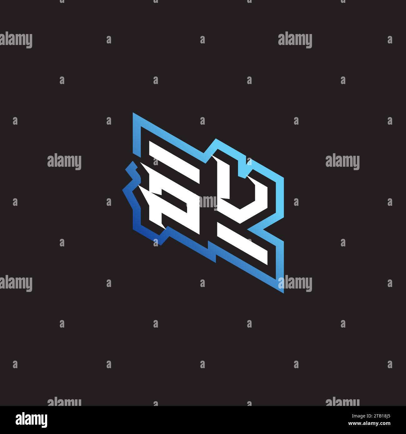 PV initial gaming team, youtube, twitch and clipart stock illustration ...
