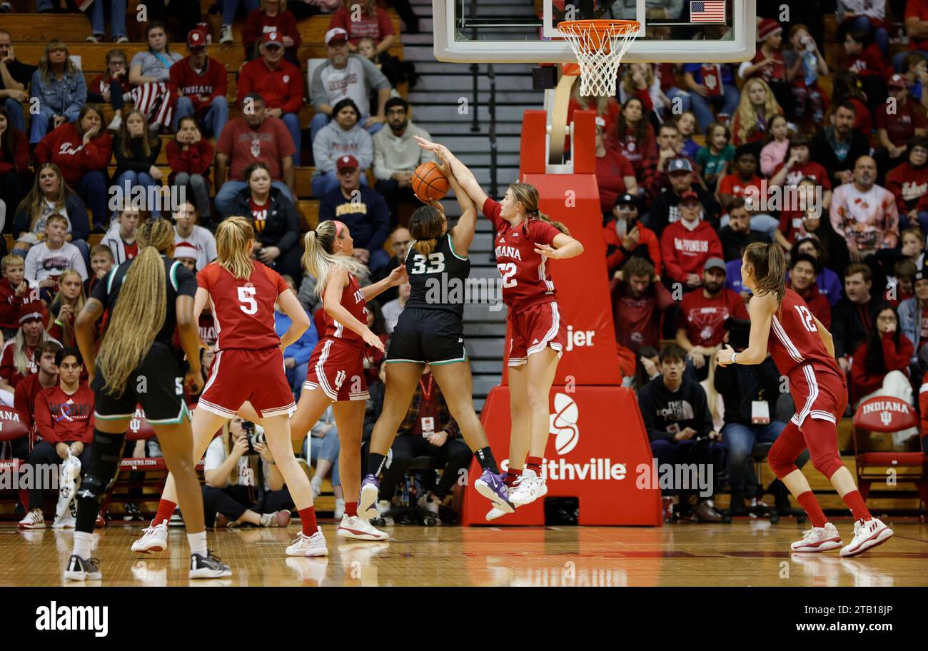 Bloomington, United States. 03rd Dec, 2023. Indiana Hoosiers forward ...