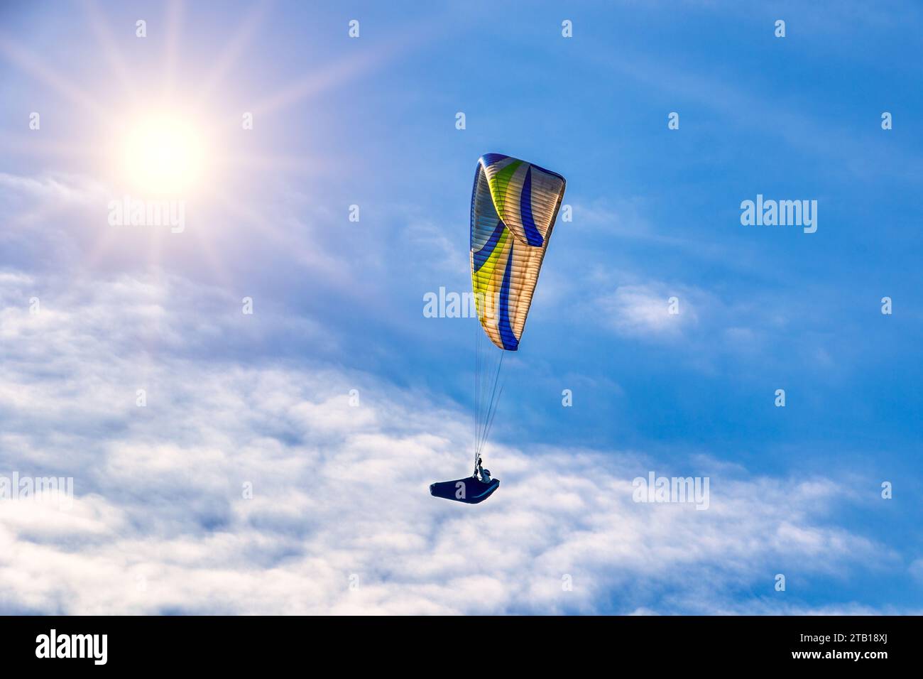 Parachute sky view hi-res stock photography and images - Alamy