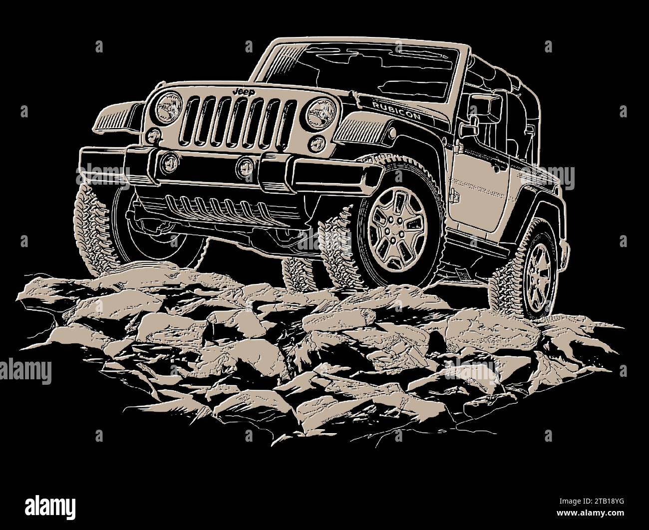Jeep car poster art vector illustration Stock Vector Image & Art - Alamy