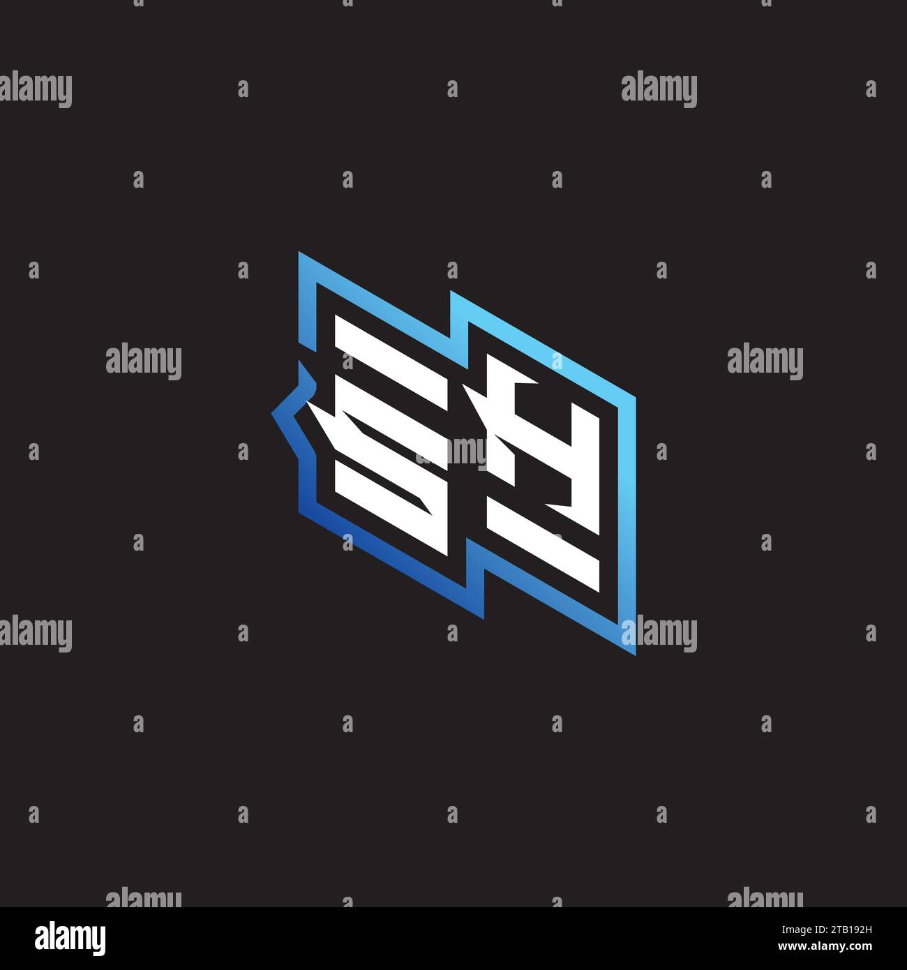 SH initial gaming team, youtube, twitch and clipart stock illustration ...