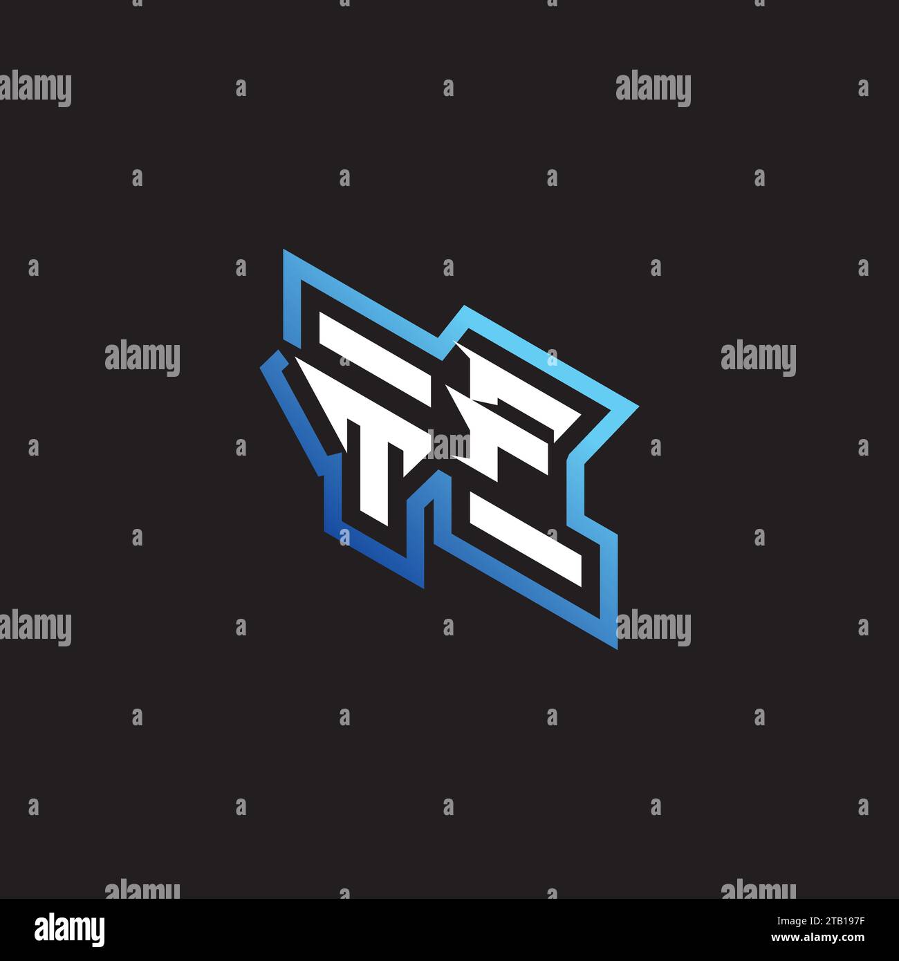 TF initial gaming team, youtube, twitch and clipart stock illustration ...