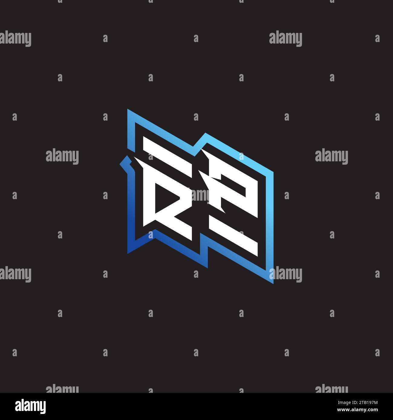 RP initial gaming team, youtube, twitch and clipart stock illustration ...