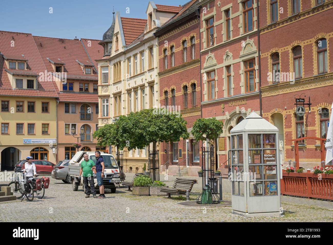 Altbauten, Marktplatz, Altstadt, Kahla, Thüringen, Deutschland Stock ...