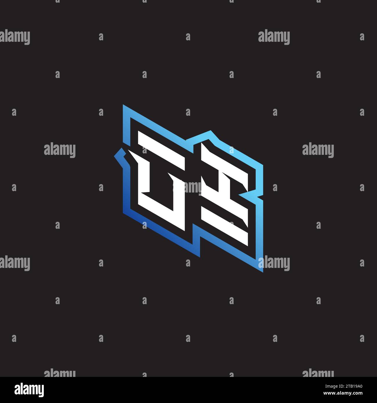 UI initial gaming team, youtube, twitch and clipart stock illustration ...