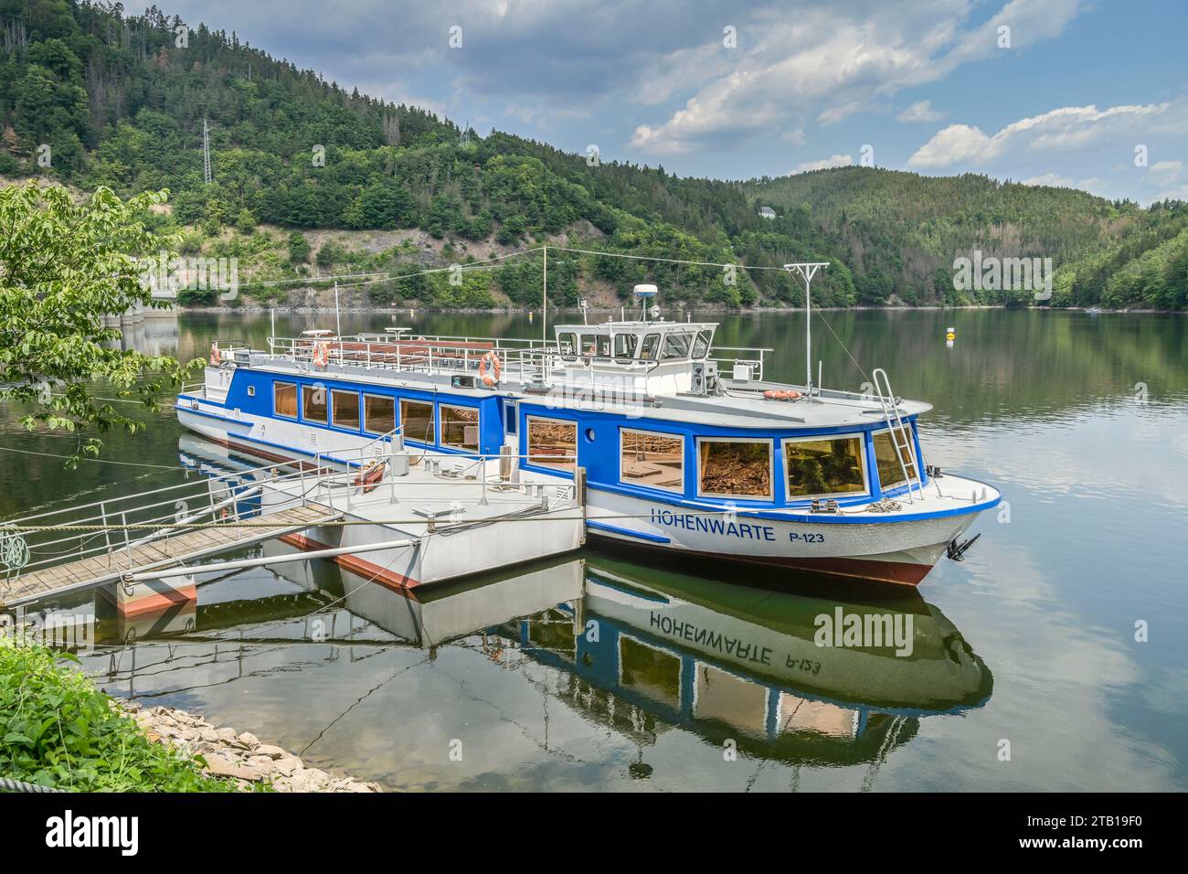 Ausflugsdampfer Hohenwarte, Hohenwarte-Stausee, Thüringen, Deutschland ...