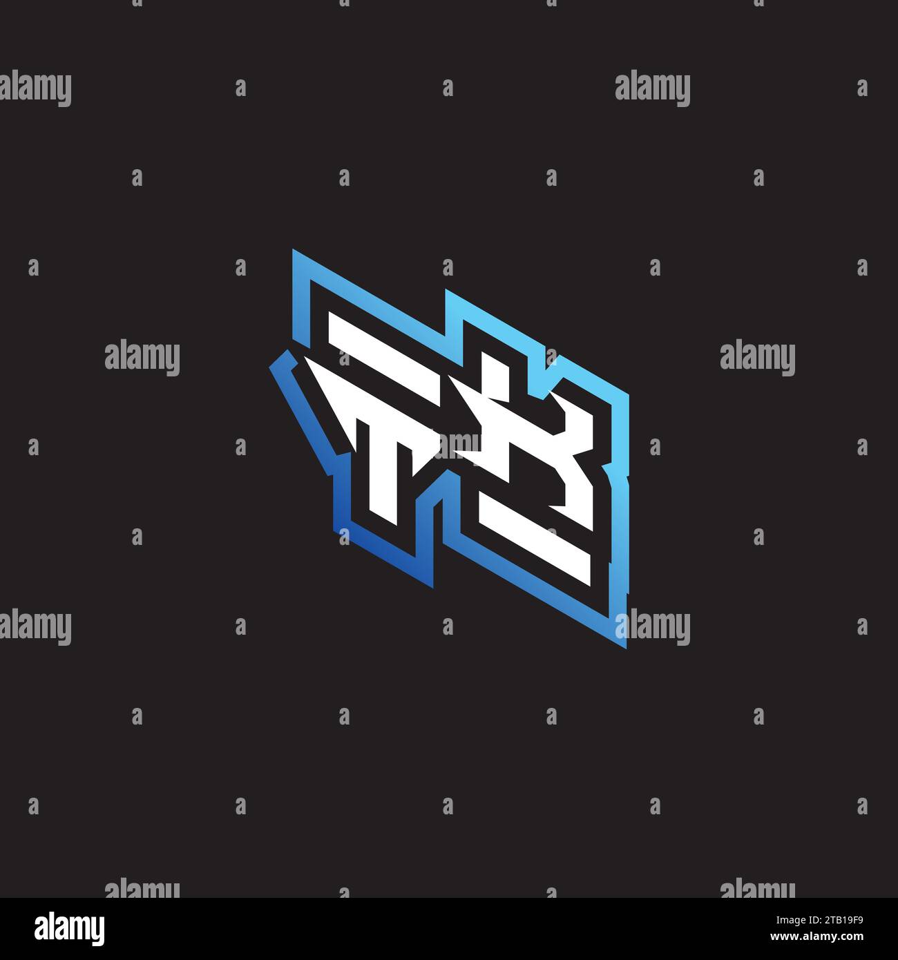 TK initial gaming team, youtube, twitch and clipart stock illustration ...