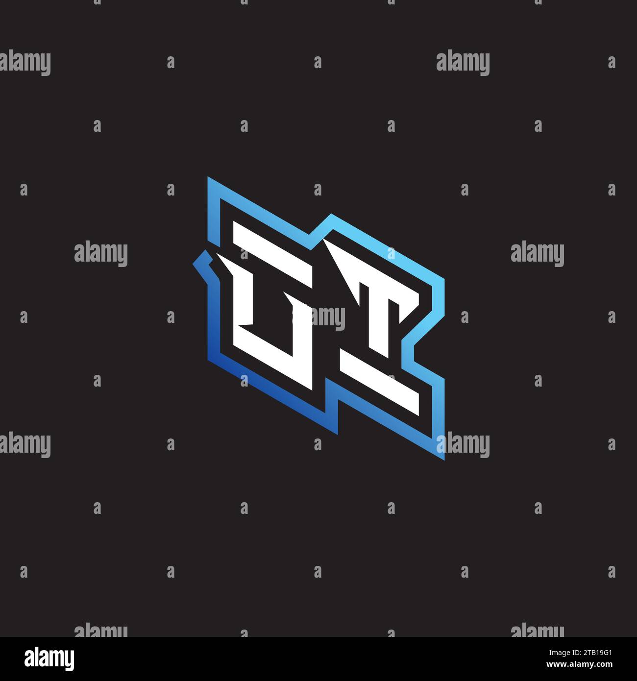 UT initial gaming team, youtube, twitch and clipart stock illustration ...