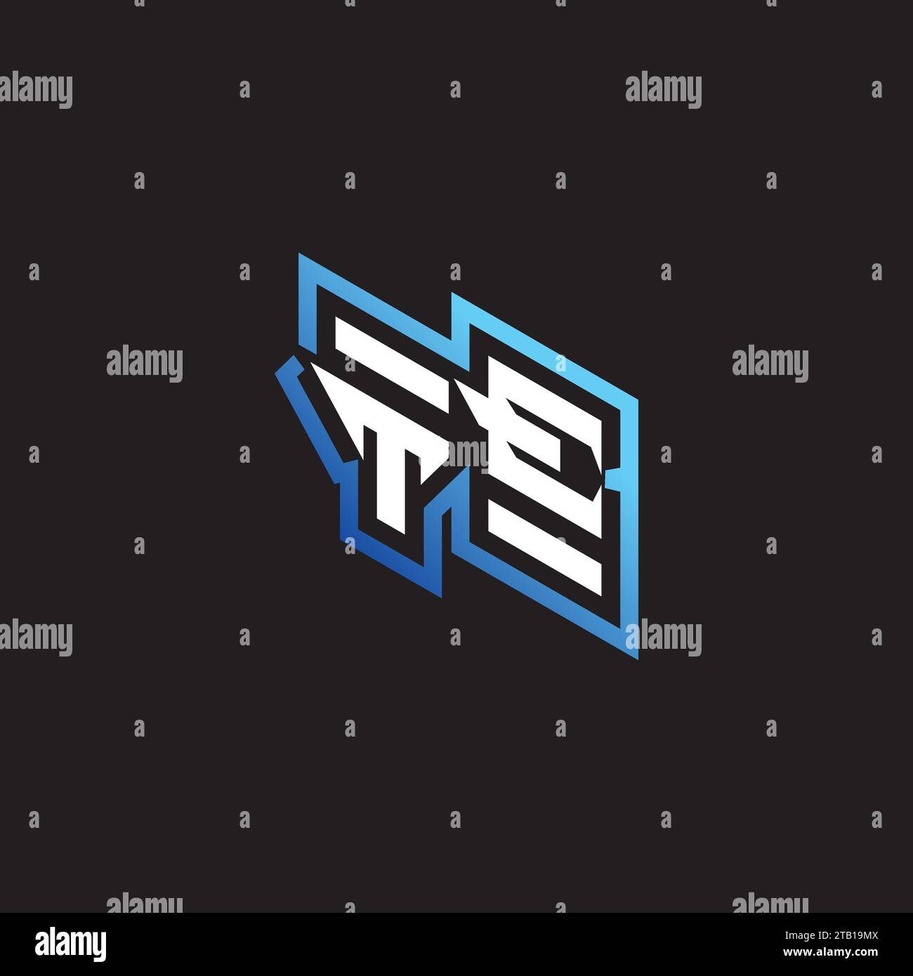 TE initial gaming team, youtube, twitch and clipart stock illustration ...