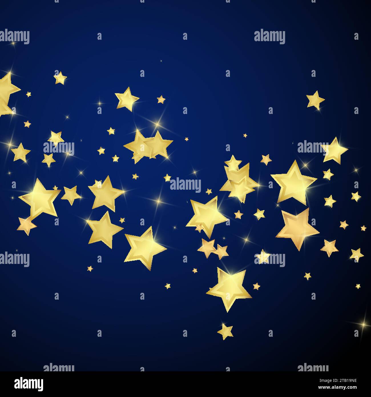 Magic stars vector overlay. Gold stars scattered around randomly ...