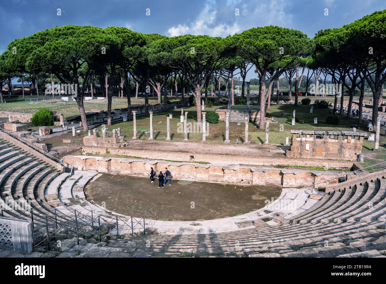 Ostia Antica - The ancient Roman Theatre or Amphitheater. Rome, Italy ...